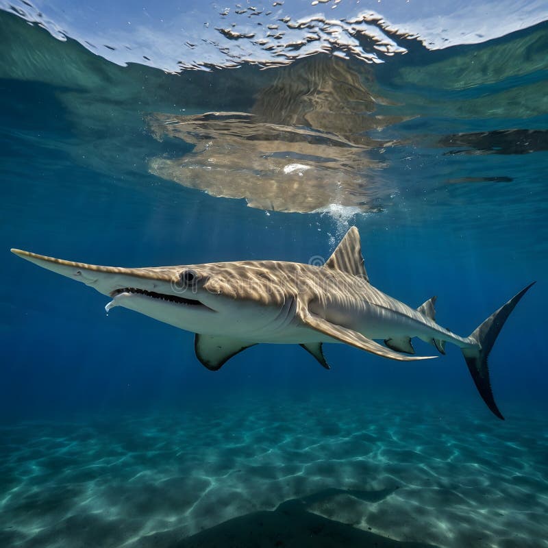 Dramatic Exit: the Smalltooth Sawfish Soaring Above the Waterline Stock ...