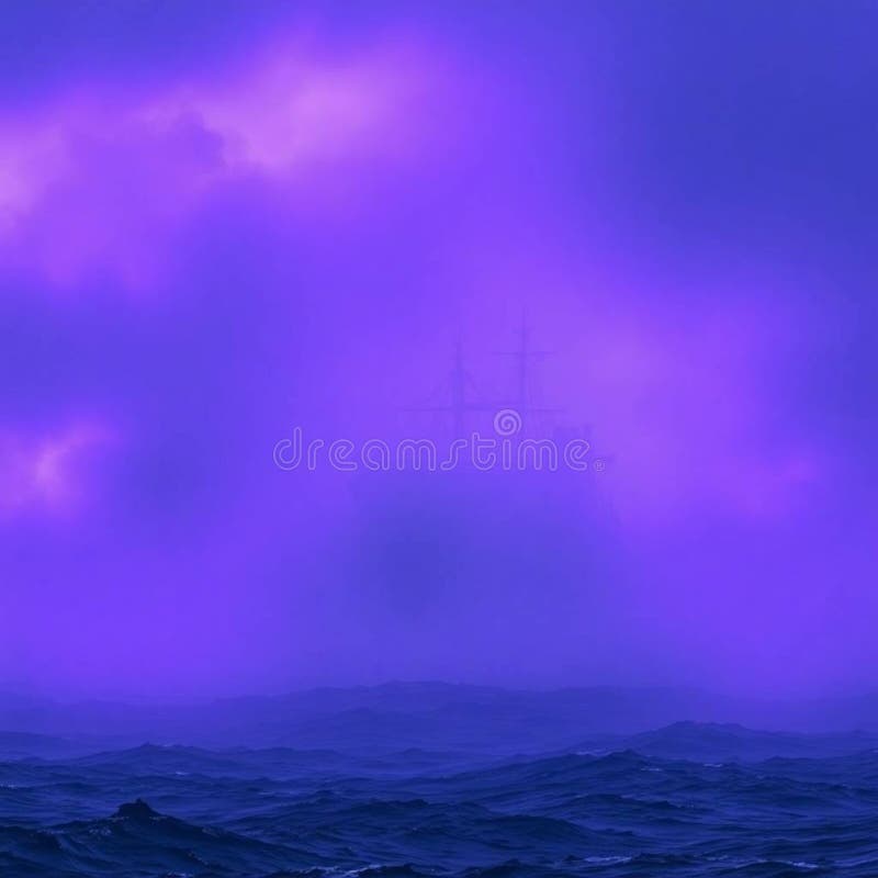 Ocean Storm Lightning Stormy Ship Purple Sky Stock Photos - Free ...
