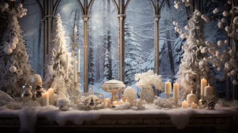 Breathtaking Festive Scene, Yuletide Delight Stock Illustration ...