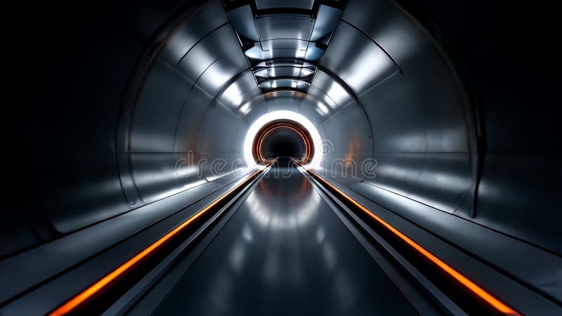 Breathtaking Futuristic Tunnel 4K High-Tech Visual Experience Stock ...