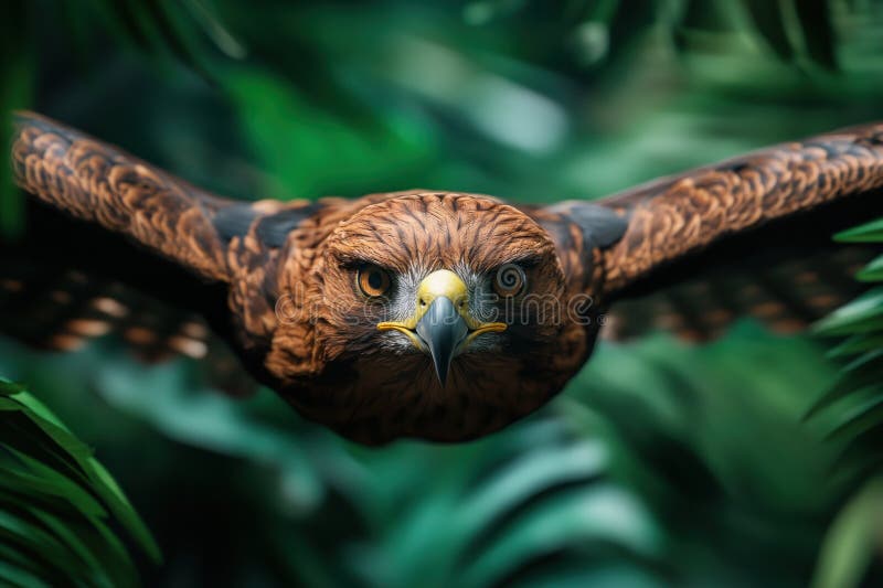 A Breathtaking, High-resolution Close-up Showcasing a Hawk in Dynamic ...