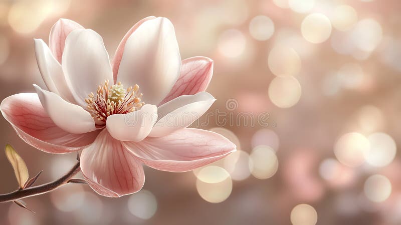High-Resolution View of a Field of Flowers with Leafy Branches Stock ...