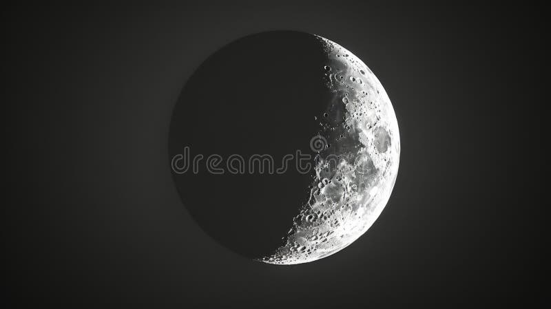Stunning Crescent Moon in High Detail, Generative AI Stock Image ...