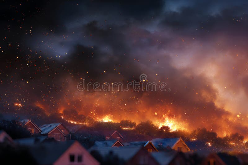 A Dramatic and Alarming Scene of Uncontrolled Forest Fires Ravaging the ...