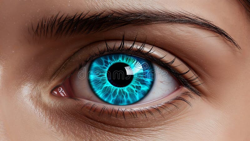 Breathtaking Hyper-Realistic Human Eye with Vibrant Colorful Iris Stock ...