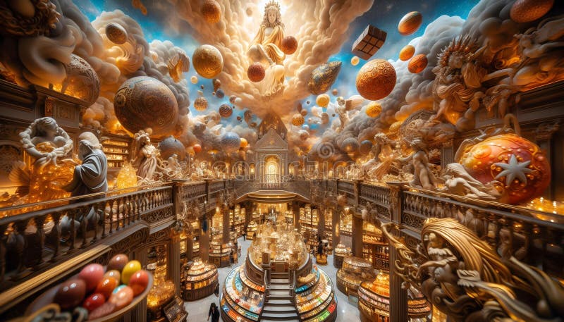 Celestial Candy Emporium stock illustration. Illustration of digital ...