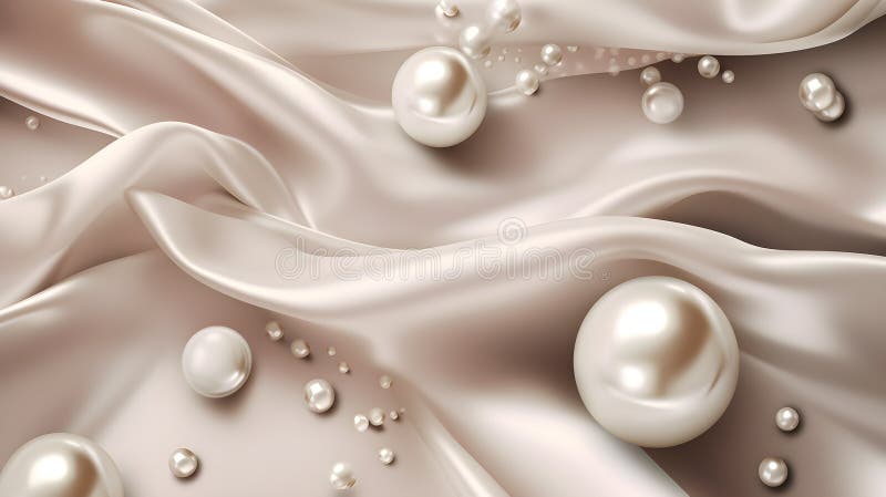 A Breathtaking Image of a Luxurious Pearl Background Stock Illustration ...