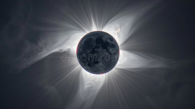 Total Solar Eclipse with Stunning Corona - Generative AI Stock Photo ...