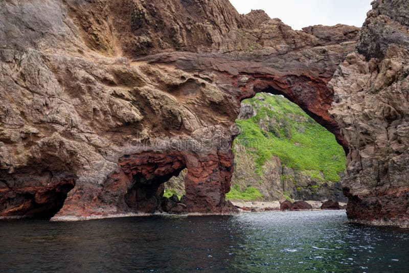 Oki Islands, Japan. Colorful Rocks and Rock Gate with View on the ...