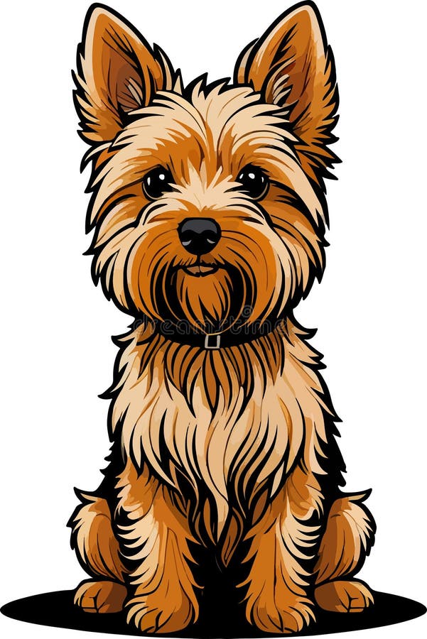 Breathtaking and Lovely Vector Art Terrier Puppy Stock Vector ...