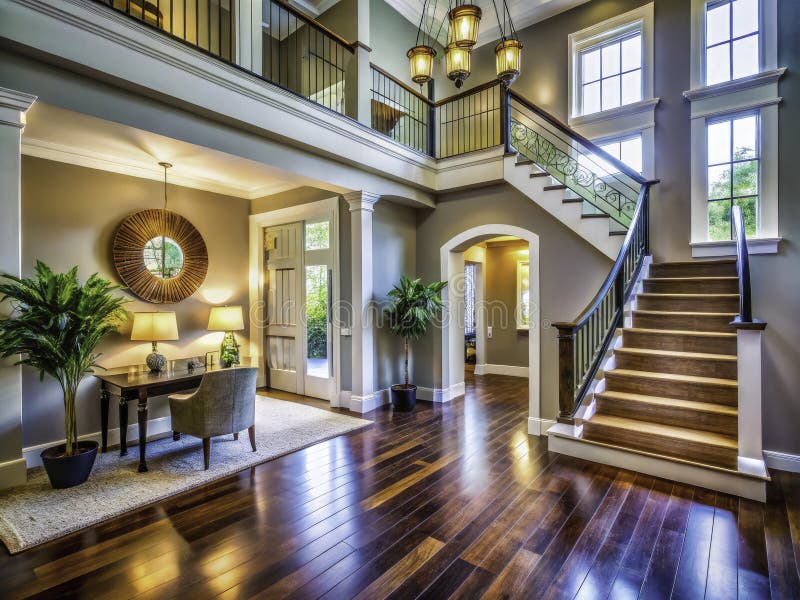A Breathtaking Modern Entryway WideAngle Photography Captures the ...