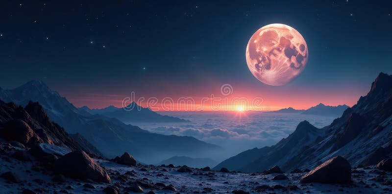 Breathtaking Moon Panorama, Earth Unseen, Deep Space Vista, Spectacular ...