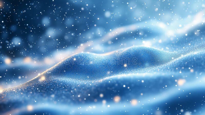 Breathtaking Ocean Waves with Radiant Particles and Soft Glow Stock ...