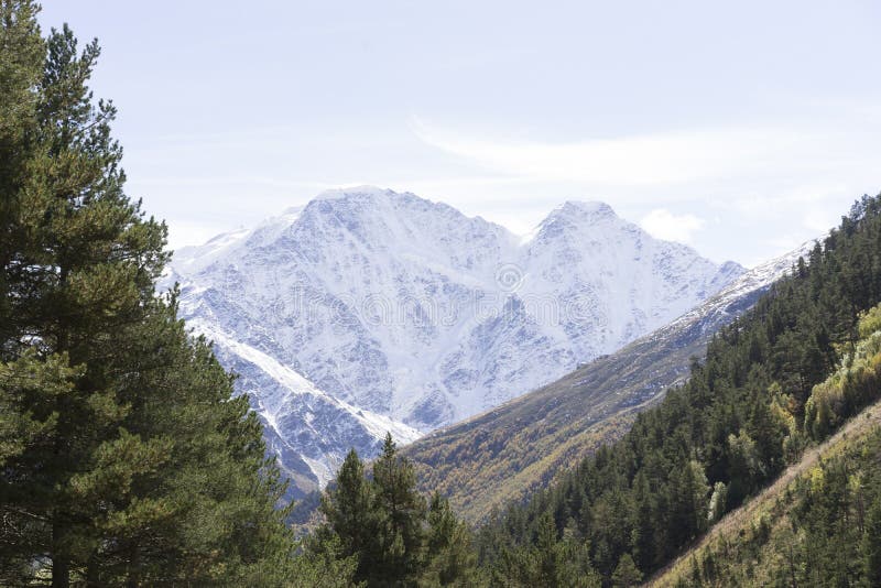 Breathtaking Panorama of Morning Wild Nature High in Mountains Stock ...