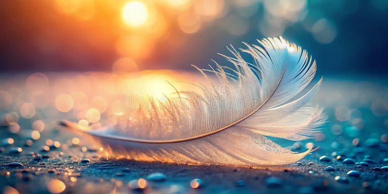 A Breathtaking Panoramic Background Featuring Soft Delicate Feather ...