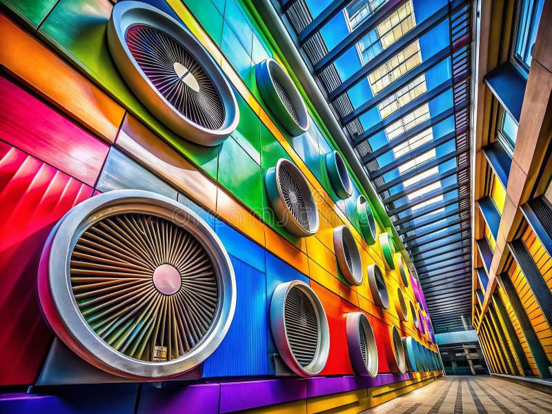 Stunning Panoramic View of Modern Architectural Air Vent Systems Unique ...