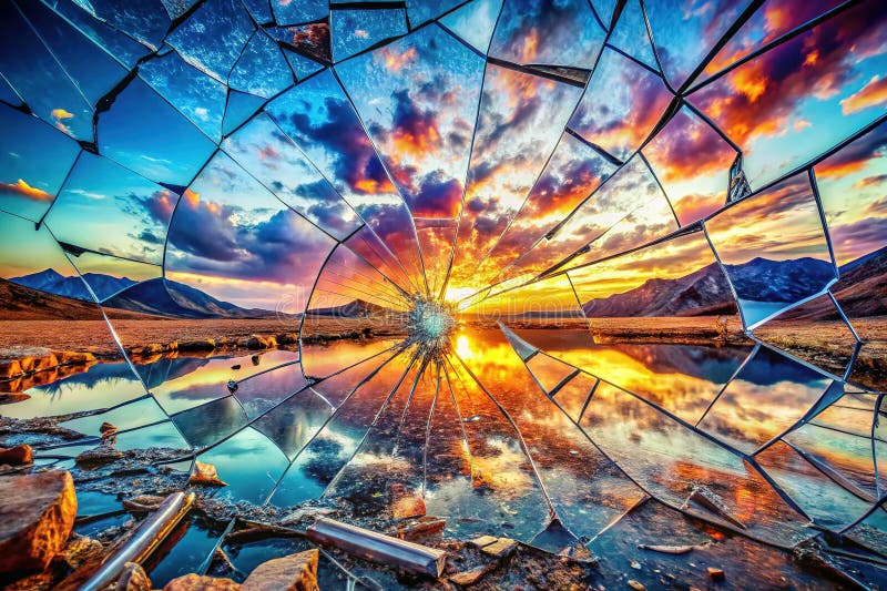 A Surreal Panorama of Shattered Reflections a Visual Metaphor for ...