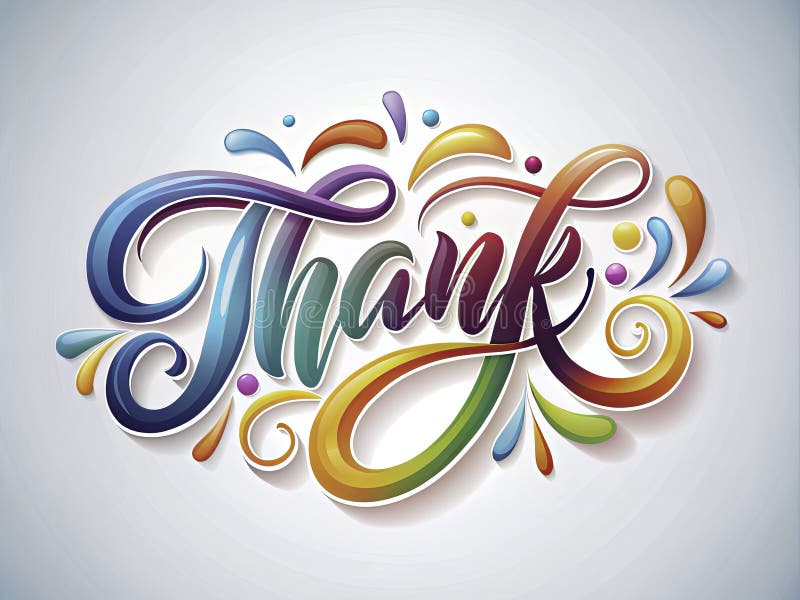 Stunning Panoramic Thank You Lettering Design Elegant FullFrame ...