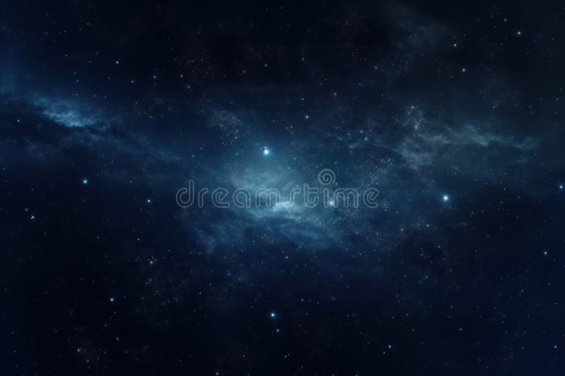 Panoramic Indigo Starry Sky in Deep Space, Generative AI Stock ...