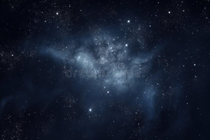 Panoramic Indigo Starry Sky in Deep Space, Generative AI Stock ...