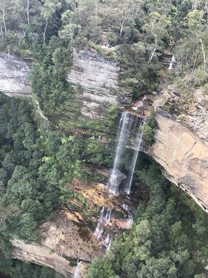 Overhead Shot of a Waterfall Stock Image - Image of waterfall, shot ...