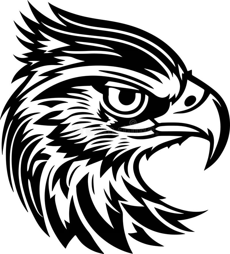 Breathtaking and Powerful Hawk Emblem Art Vector Stock Vector ...