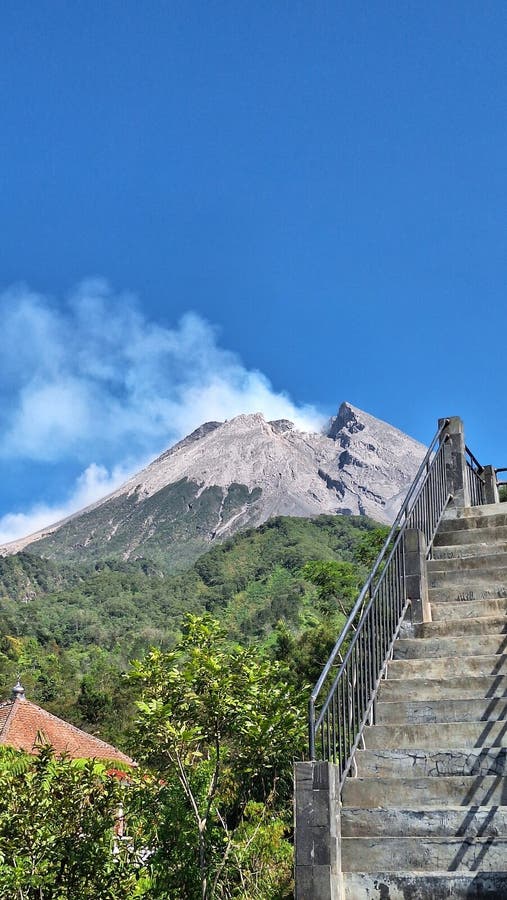 Breathtaking Presence of Mount Merapi. Stock Image - Image of ...