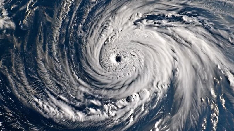A Breathtaking Satellite View of a Swirling Cyclone, Showcasing the ...