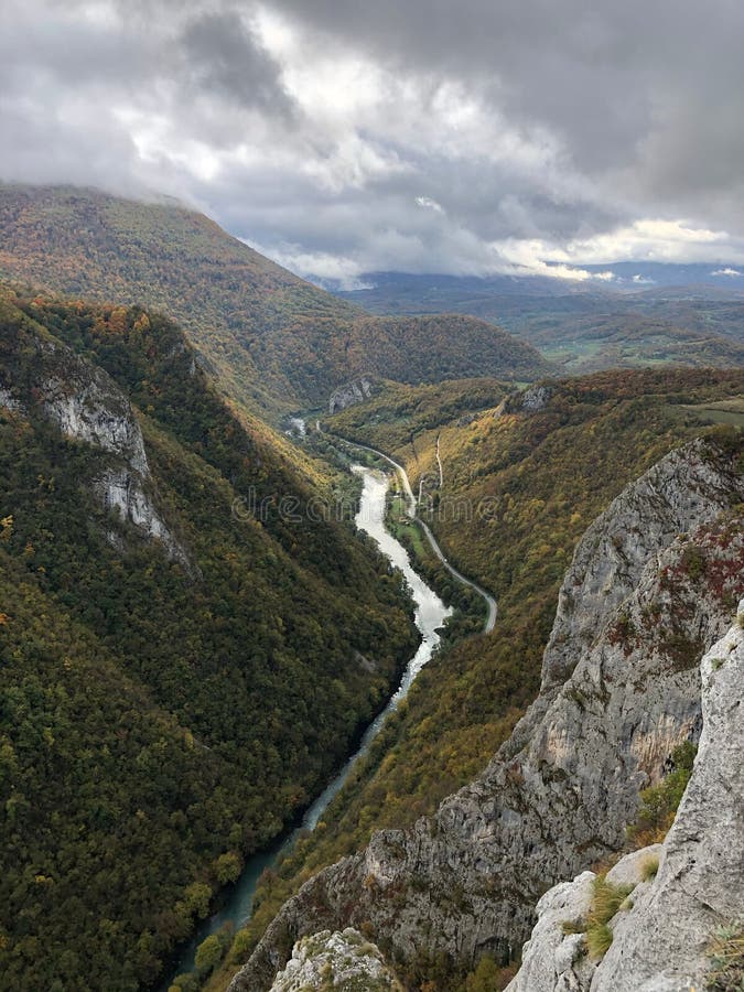 Breathtaking Scene of the Mountain Gorge Landscape, Vertical Stock ...