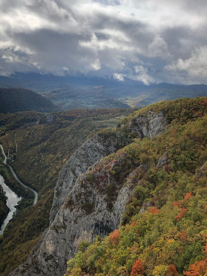 Breathtaking Scene of the Mountain Gorge Landscape, Vertical Stock ...