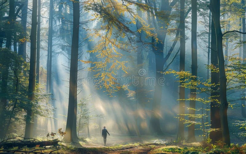 A Breathtaking Scene of a Mystical Forest Bathed in Ethereal Light ...