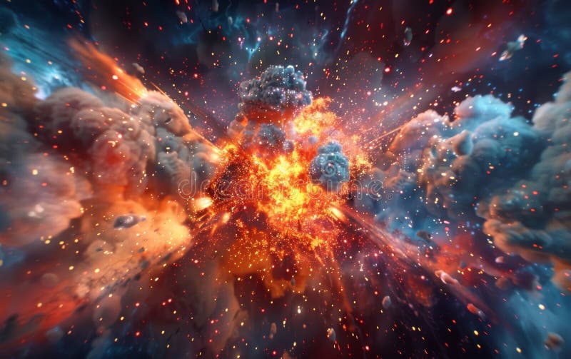 A Breathtaking Scene Portraying the Collision of Nebulous Clouds and ...