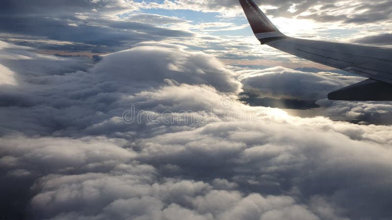Breathtaking Scene in the Sky from Over the Clouds, the Back Part of a ...