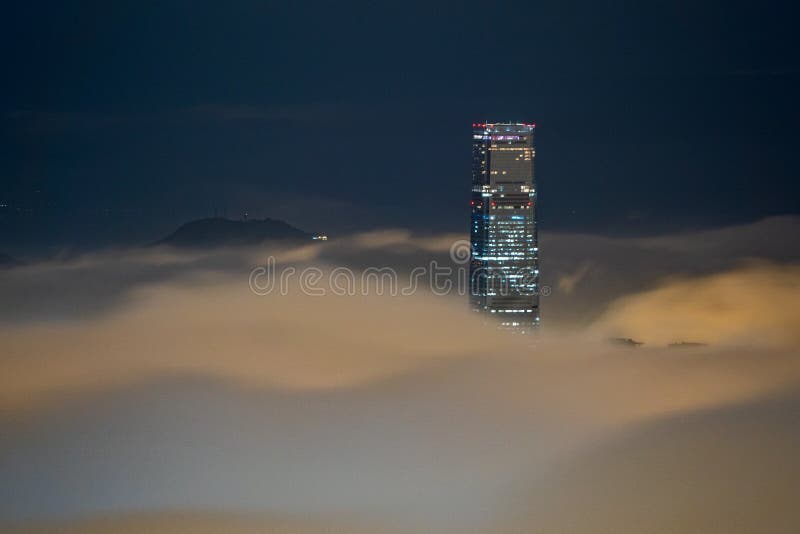 Breathtaking Shot of the Skyscraper Above the Scenic Clouds Stock Photo ...