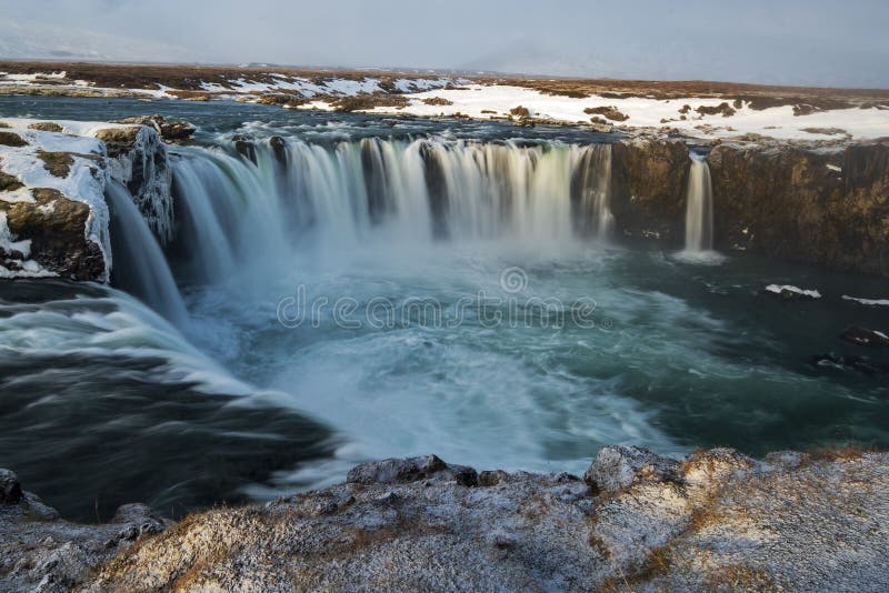 Breathtaking Shot of Waterfalls in a Circular Formation Stock Image ...