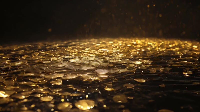 A Breathtaking Sight of Glittering Gold. Stock Footage - Video of ...