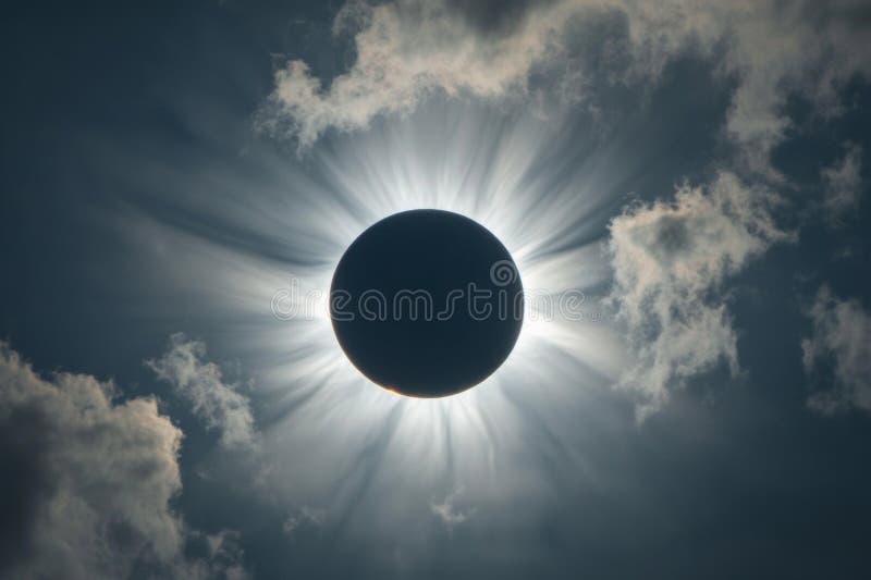 A Breathtaking Solar Eclipse Creates a Dramatic Halo Effect Over Clouds ...