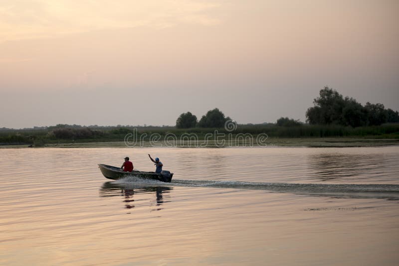 Breathtaking Sunset in Danube Delta, Romania, in a Summer Day Editorial ...