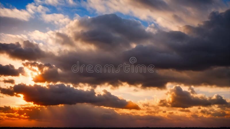 Dramatic Sunset with Golden Rays Stock Video - Video of sunshine ...