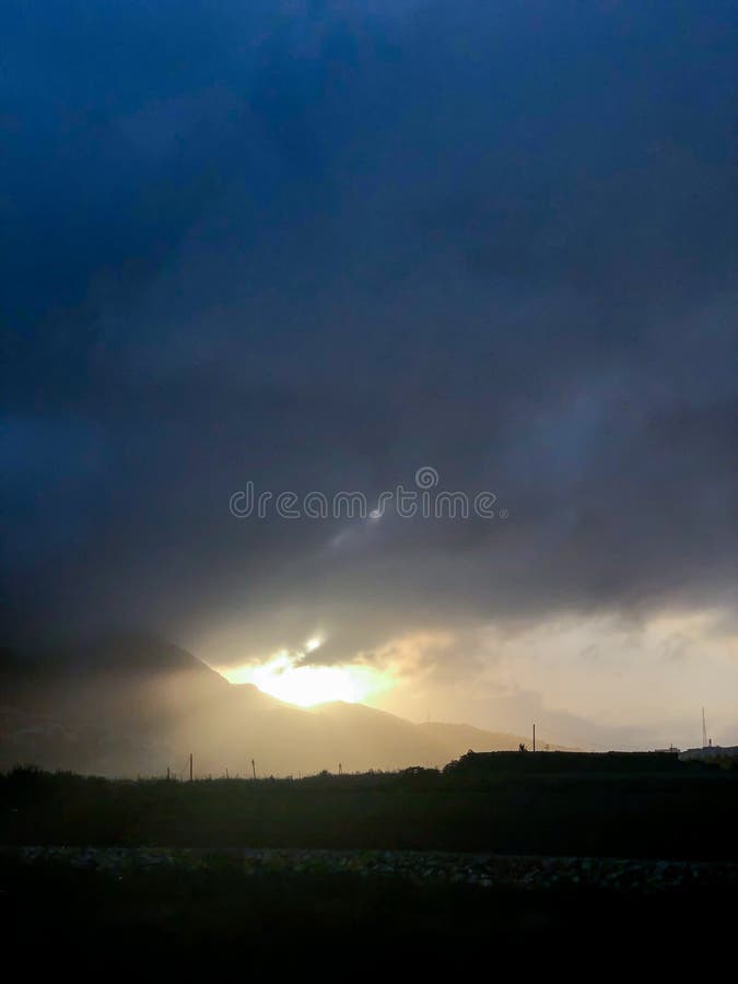 Breathtaking Sunset Horizon with a Flawless Display of Colors Stock ...