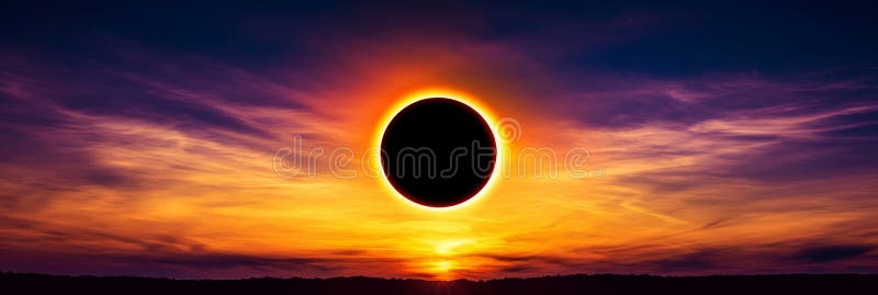 Celestial Sunset Eclipse a Breathtaking Sunset with a Total Solar ...
