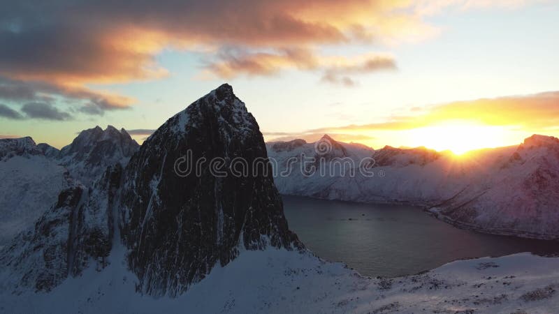 Breathtaking Sunset View from Mount Segla on the Senja Peninsula Stock ...