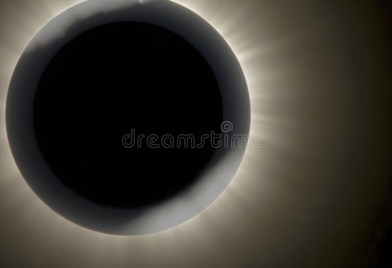 Stunning Solar Eclipse Highlighting Bright Corona Stock Illustration ...