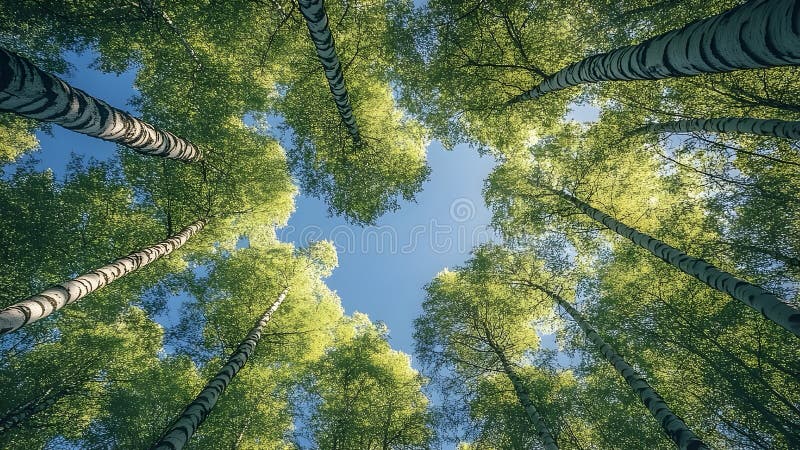 A Breathtaking Upward View from the Forest Floor, Capturing the ...