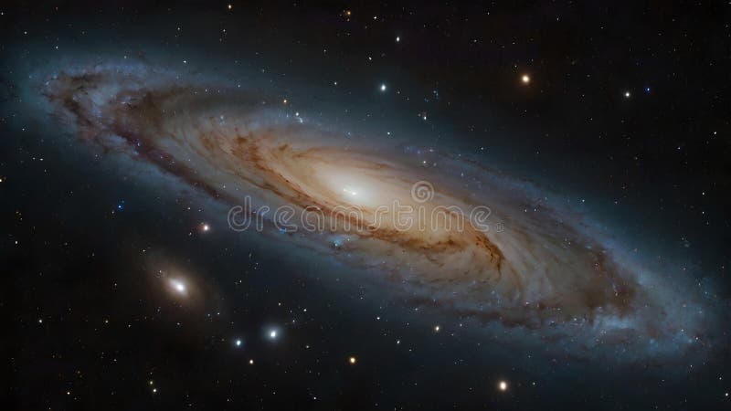 A Breathtaking View of the Andromeda Galaxy Stock Illustration ...