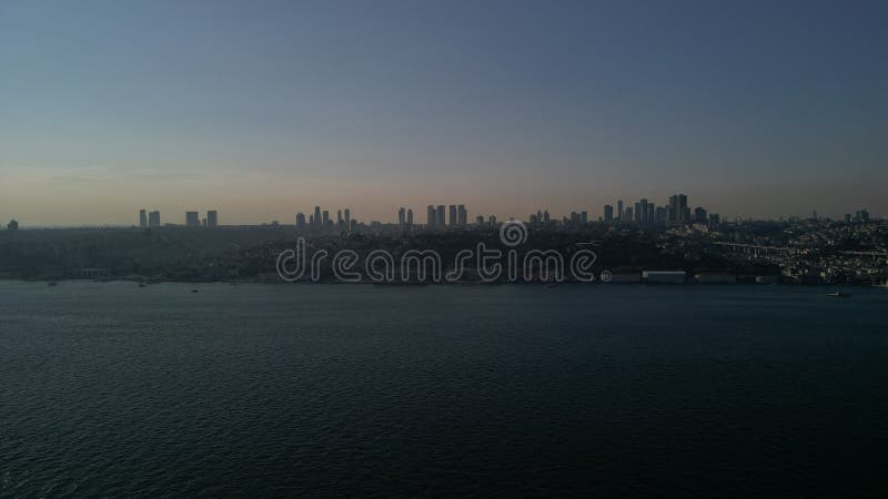 Breathtaking View of the Bosphorus Strait in Istanbul. Drone View Stock ...
