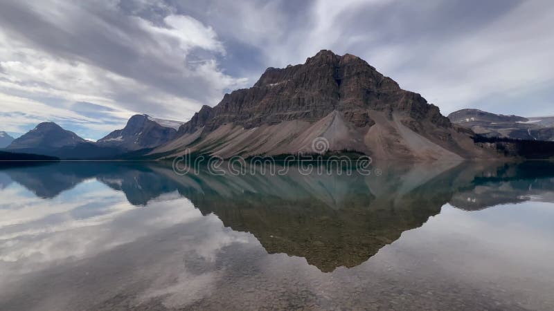 Breathtaking View of Bow Lake in Canada Stock Video - Video of travel ...
