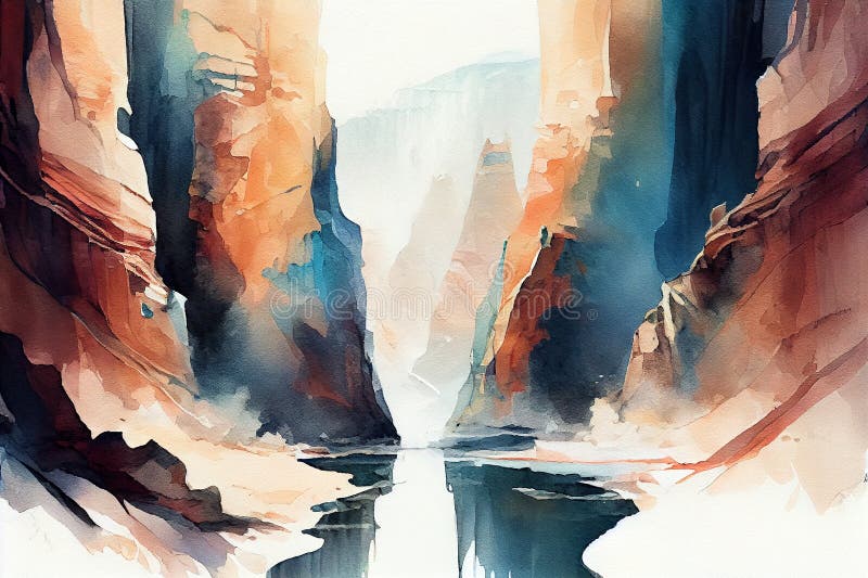 A Breathtaking View of a Canyon or Gorge with Towering Cliffs on Both ...