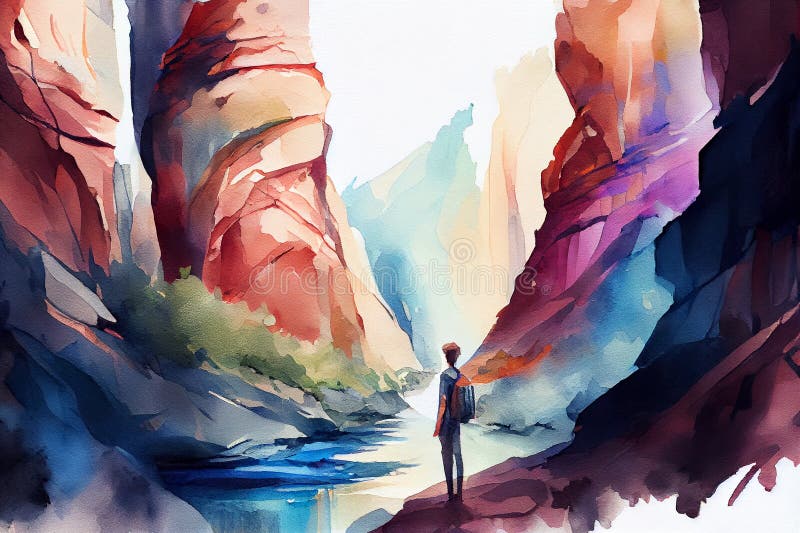 A Breathtaking View of a Canyon or Gorge with Towering Cliffs on Both ...