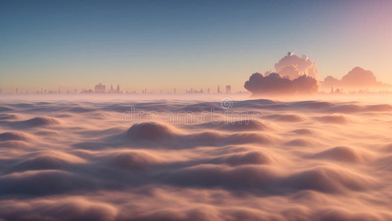 A Breathtaking View of a City Skyline from a High Altitude AI ...